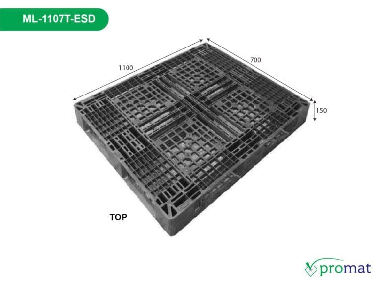 Pallet nhựa chống tĩnh điện 1100x1100mm 1100x1100x125 mm