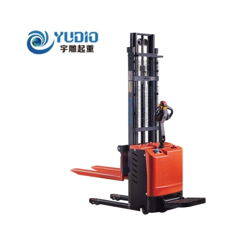 Xe nâng điện đứng lái stacker yudio 3m 2000kg