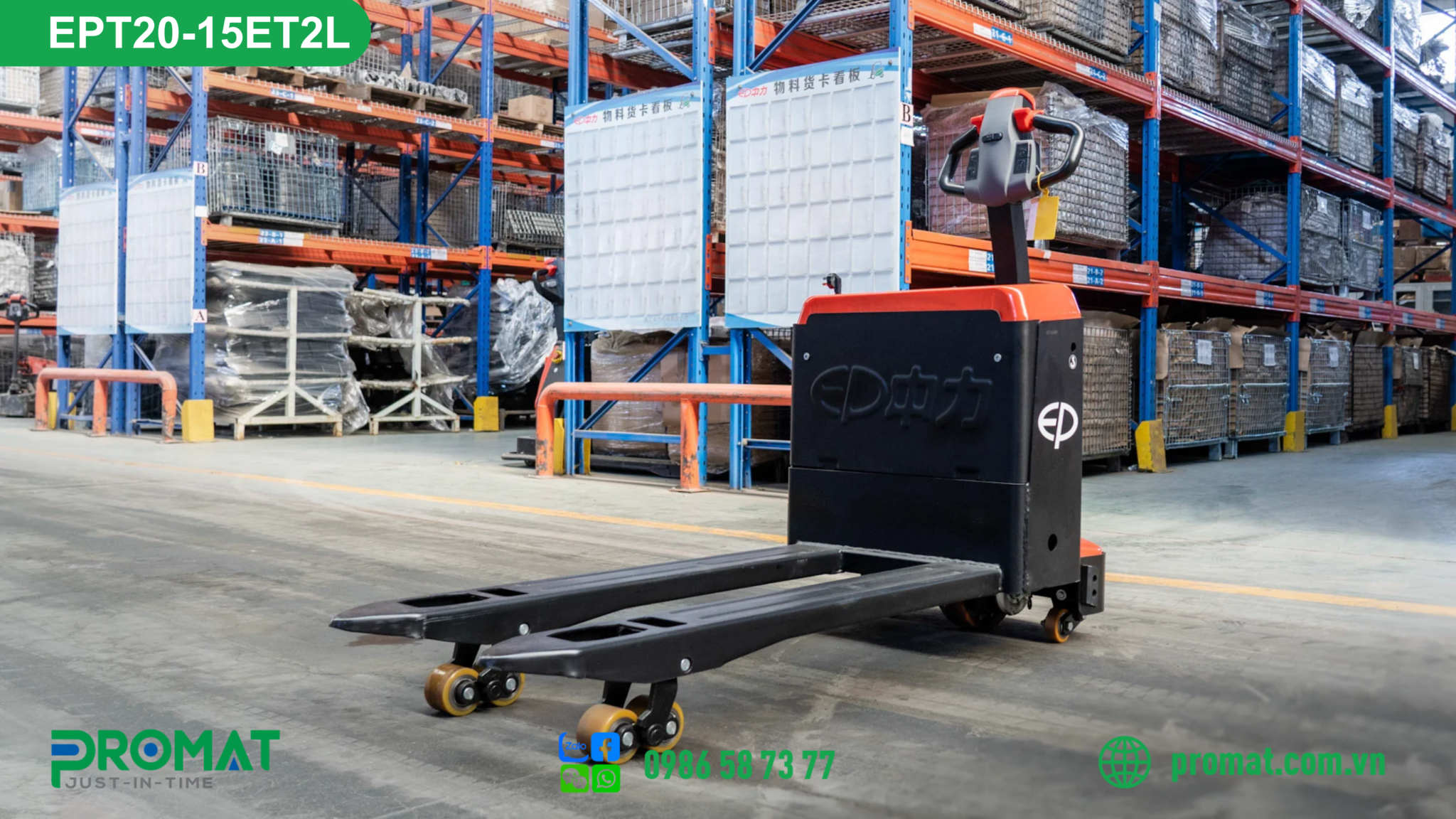 Xe nâng tay điện 1.5 tấn EP EPT20-15ET2L - Promat Việt Nam